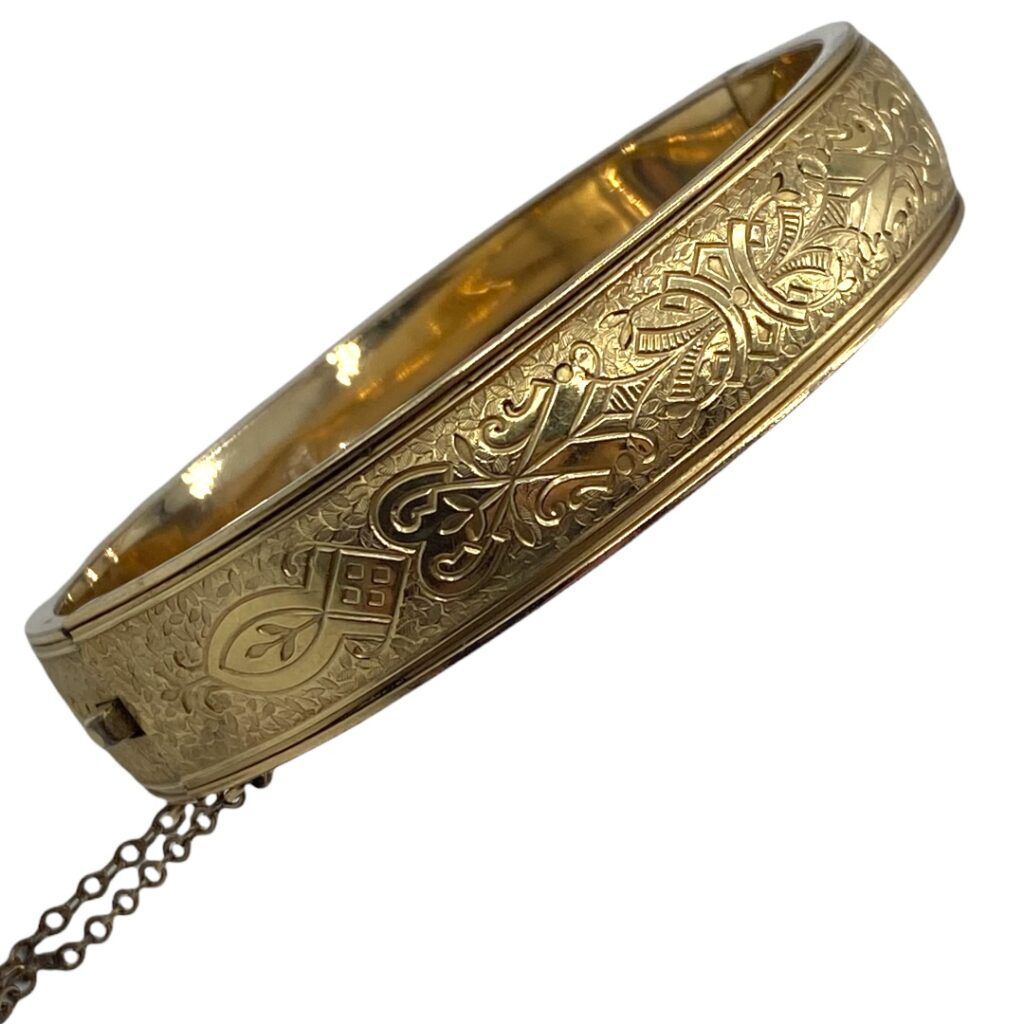 BB Gold Filled Hinged Bangle Bracelet - Vintage Jewerly Collect