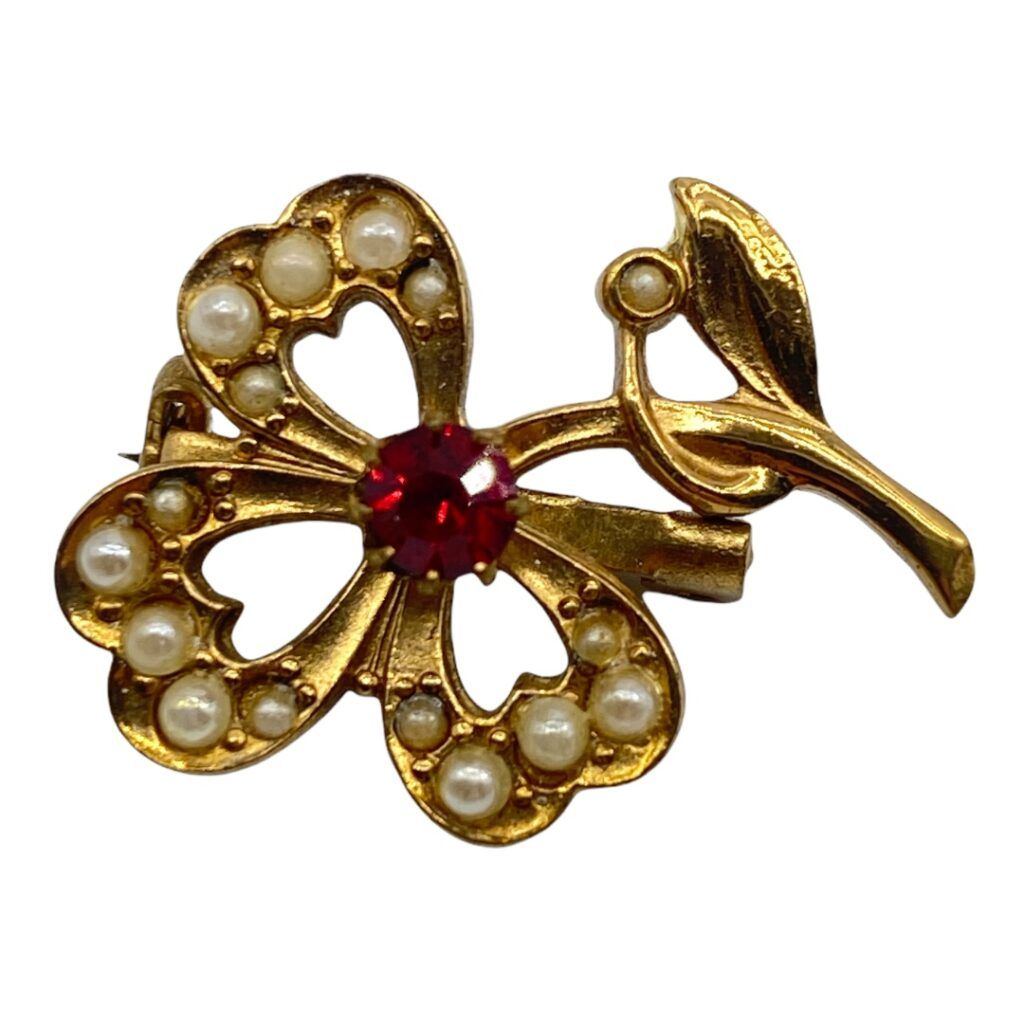 Vintage Coro Clover Leaf Scatter Pin - Vintage Jewerly Collect