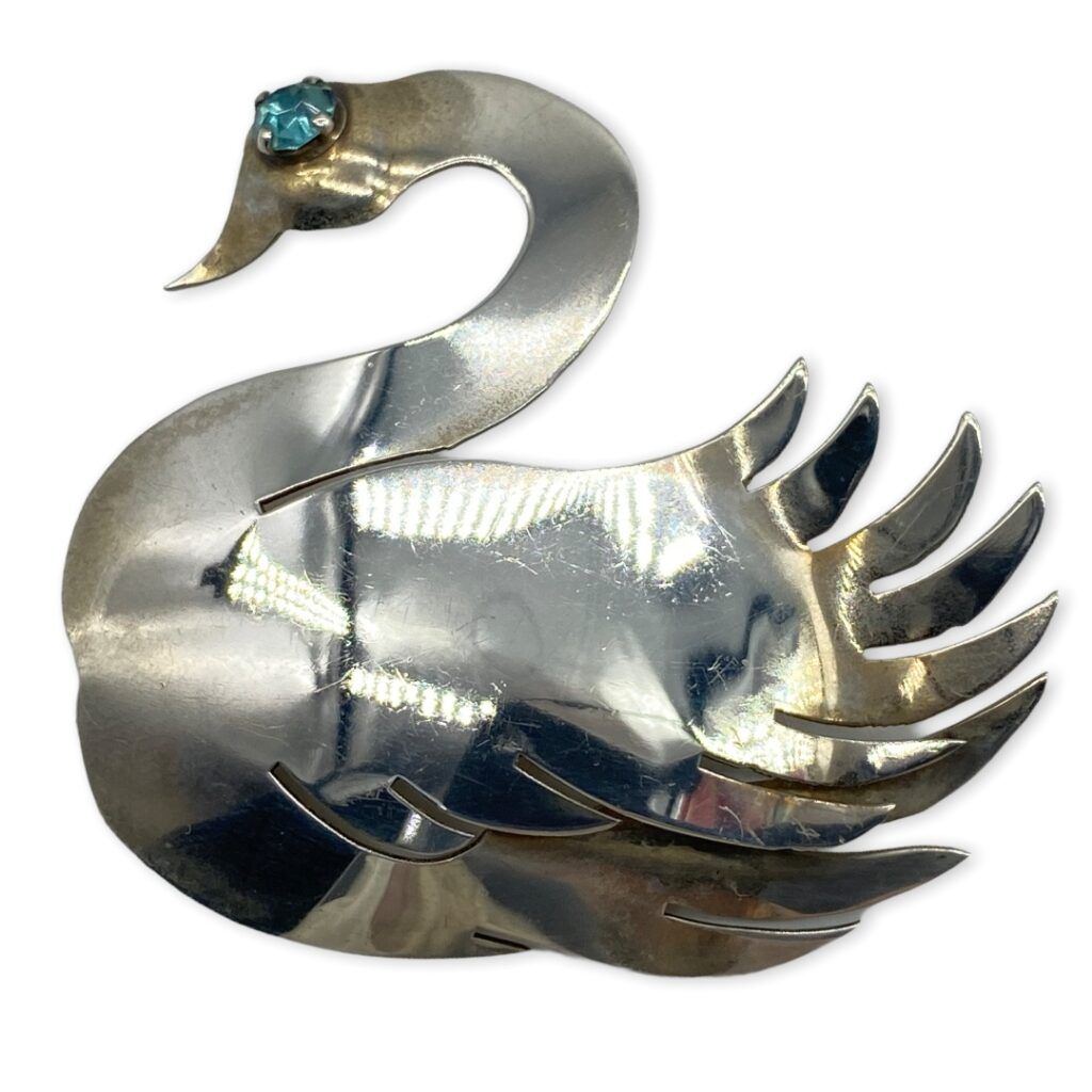 Vintage Sterling Swan Ernest Steiner Ingenue 1940s Sterling Silver Pin ...